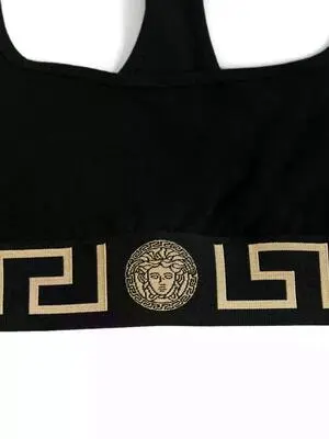Versace Greca Border Triangle Bra - Black