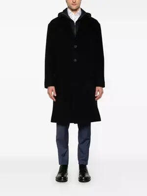 Herno Virgin Wool Blend Hooded Coat