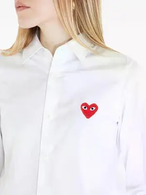 Play Comme Des Garcon Heart-patch Shirt
