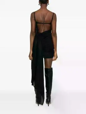 MUGLER Open-back Draped Minidress