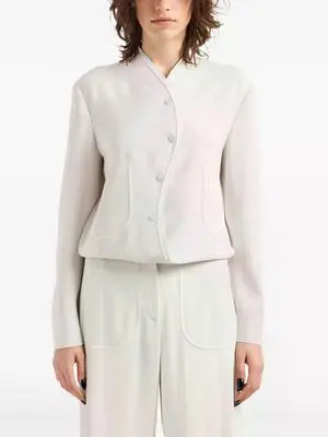 Giorgio Armani Collarless Drop-shoulder Jacket
