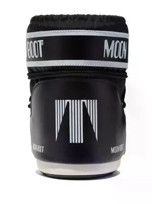 Moon Boot Logo-print Lace-up Ankle Boots - Black
