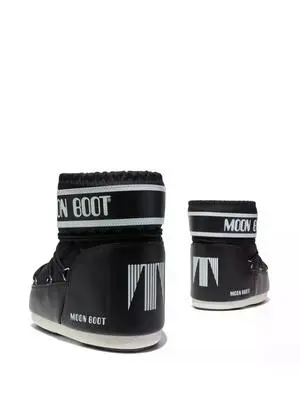 Moon Boot Logo-print Lace-up Ankle Boots - Black