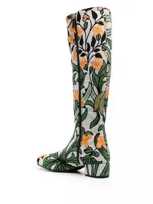 La DoubleJ Edie 40mm Floral Jacquard Boots
