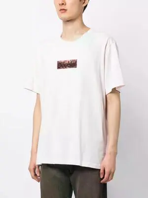DOUBLET Logo-patch Cotton T-shirt - Neutrals
