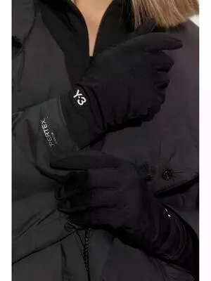 Y3 Logo Print Gloves