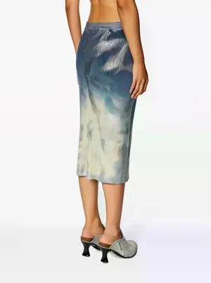 DIESEL® Ribbed Knit Midi Skirt
