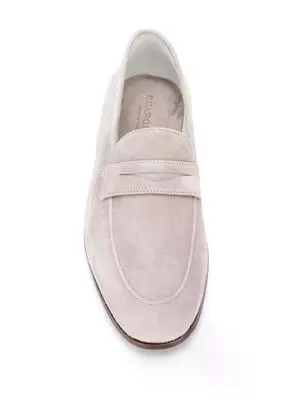 SCAROSSO Marzio Almond Toe Loafers - Grey