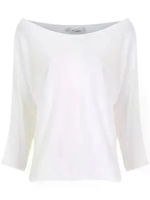 AMIR SLAMA Boat Neck Blouse - White