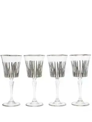LES-OTTOMANS Platinum Wine Glasses Set - Silver