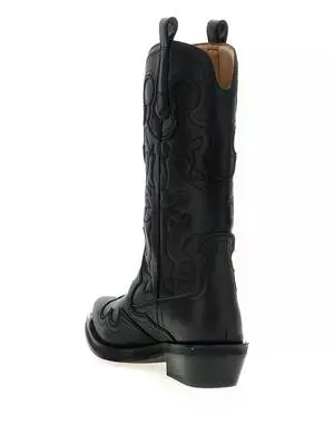 GANNI Western Texas Boots - Black