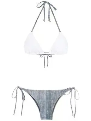 AMIR SLAMA Colour-block Triangle Bikini - Multicolour