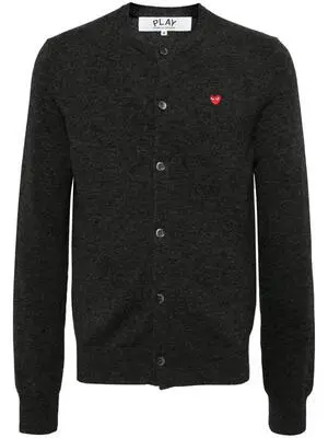 Play Comme Des Garcon Wool Cardigan