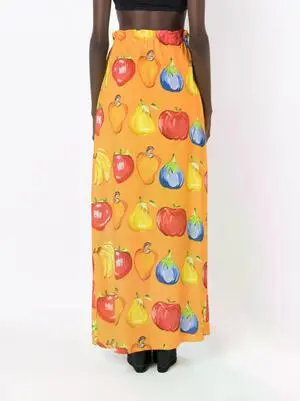 AMIR SLAMA Graphic-print Maxi Skirt