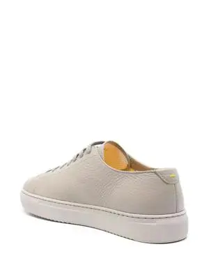 DOUCAL'S Lace-up Leather Sneakers - Grey