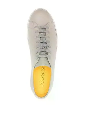 DOUCAL'S Lace-up Leather Sneakers - Grey
