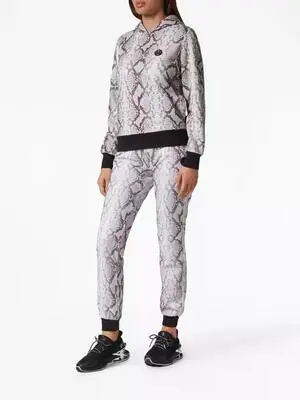 PLEIN SPORT Tiger Logo-patch Python-print Hoodie