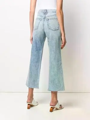 SLVRLAKE Mid-rise Cropped Wide Leg Jeans