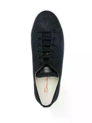 Santoni Logo-patch Lace-up Sneakers