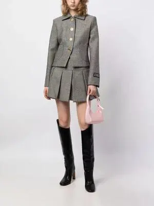 PATOU Pleated Virgin-wool Miniskirt