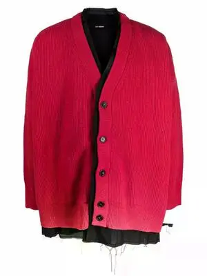 Raf Simons Layered Virgin Wool Cardigan