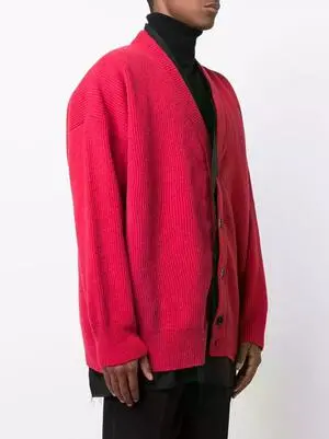 Raf Simons Layered Virgin Wool Cardigan