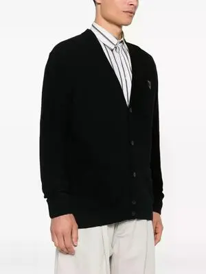 Maison Kitsuné Bold Fox Head-patch Cardigan - Black