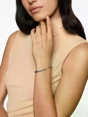 David Yurman Cablespira Amethyst And Diamond Bracelet