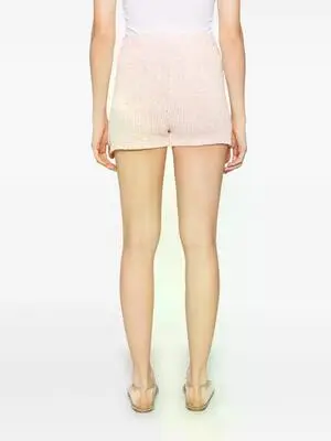 TWINSET Knitted Shorts With Oval T-buttons - Pink