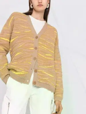 Stella McCartney Tiger-pattern Knitted Cardigan
