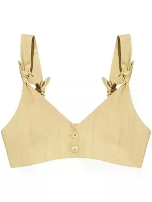 GANNI Knot-detail Cropped Top