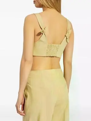 GANNI Knot-detail Cropped Top