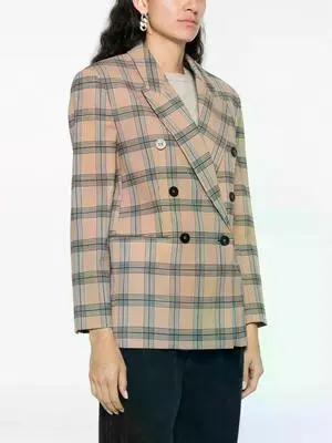 Zimmermann Luminosity Checked Double-breasted Blazer