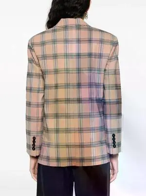 Zimmermann Luminosity Checked Double-breasted Blazer