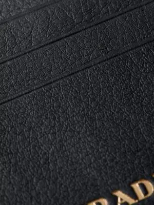 Prada Logo-stamp Leather Card Holder