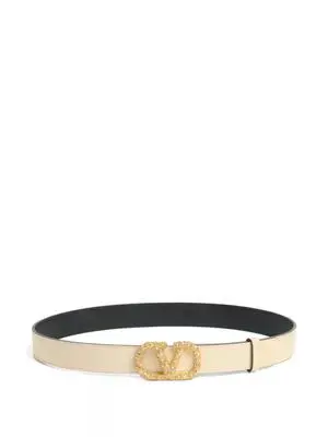 Valentino Garavani 30mm Vlogo Signature Belt - Neutrals