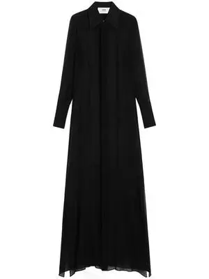 AMI Paris Sheer Silk Maxi Dress