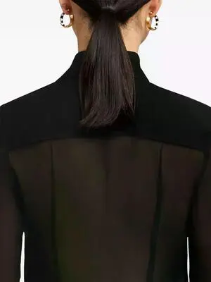 AMI Paris Sheer Silk Maxi Dress