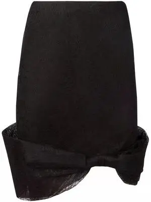 Nina Ricci Lace Bow Skirt - Black