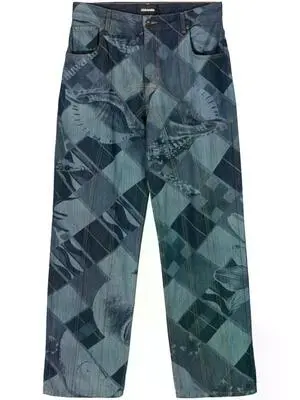 Ahluwalia Low-rise Straight-leg Jeans - Blue