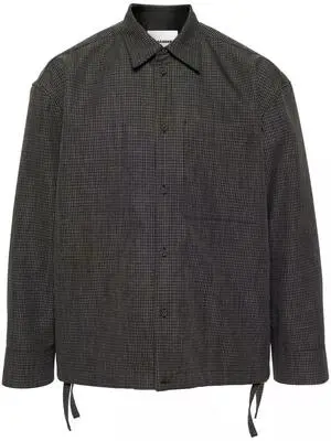 JIL SANDER Striped Wool Shirt Jacket