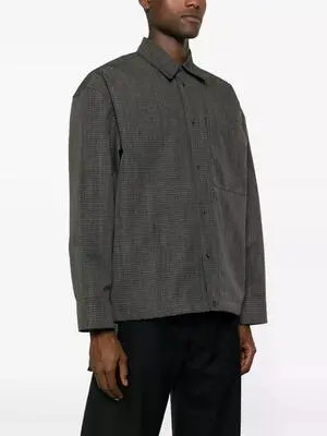 JIL SANDER Striped Wool Shirt Jacket