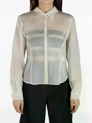 AMOMENTO Semi-sheer Shirt