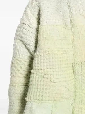 GREG LAUREN Patchwork-knit Wool Jacket