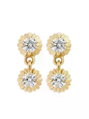 Lizzie Mandler 18kt Yellow Diamond Drop Earrings - Gold