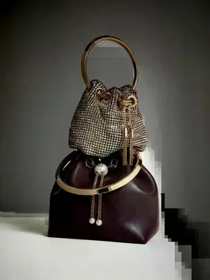 JIMMY CHOO Mini Bon Bon Chain Clutch Bag