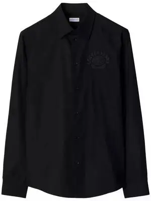 Burberry Logo-embroidered Polo Shirt - Black