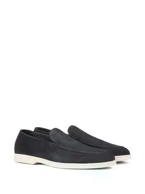 DOUCAL'S Suede Apron-toe Loafers