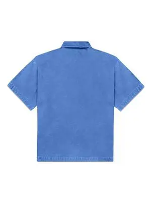 PURPLE BRAND Logo-embroidered Missing-pocket Polo Shirt