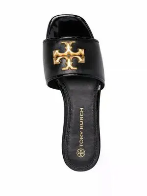 Tory Burch Eleanor Leather Slides - Black